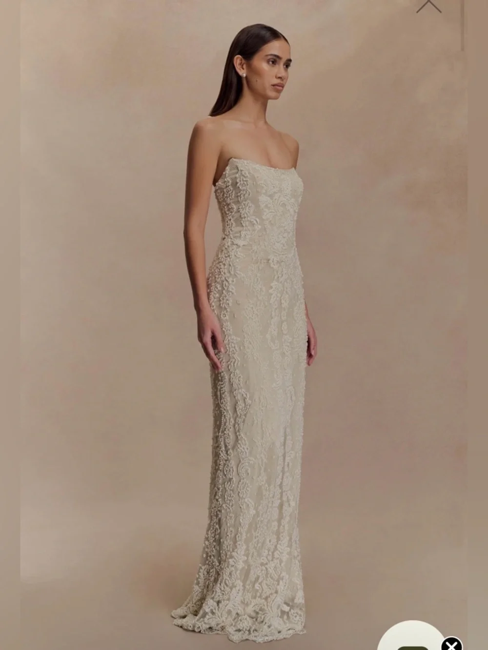 Meshki | Dresses | Meshki Eva Hand Beaded Pearl Lace Maxi Dress | Poshmark